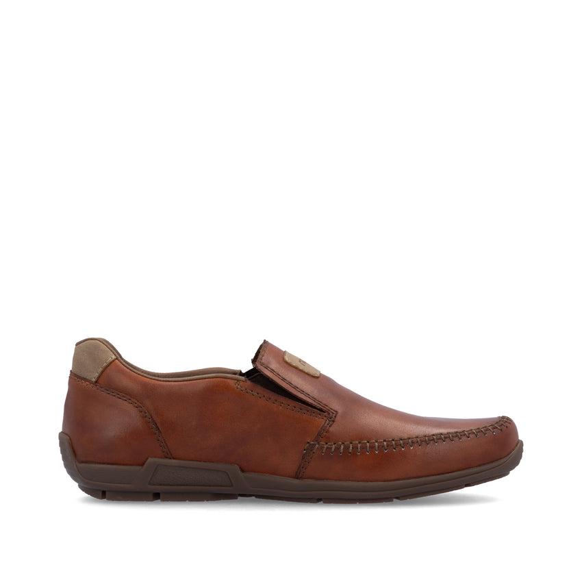 Brown Elasticated Shoes for Men | Rieker 09053-24